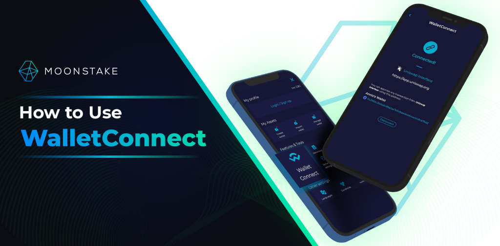 how to use walletconnect to access dApps on moonstake