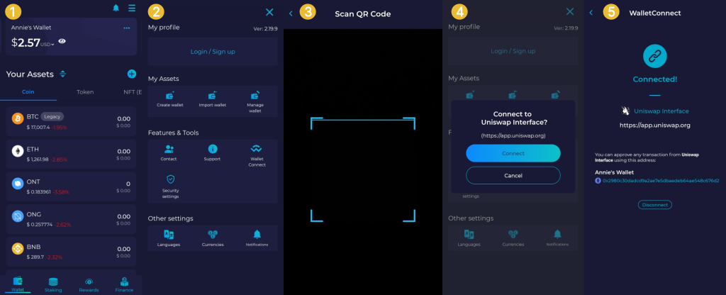 How To Use Walletconnect To Access Dapps On Moonstake